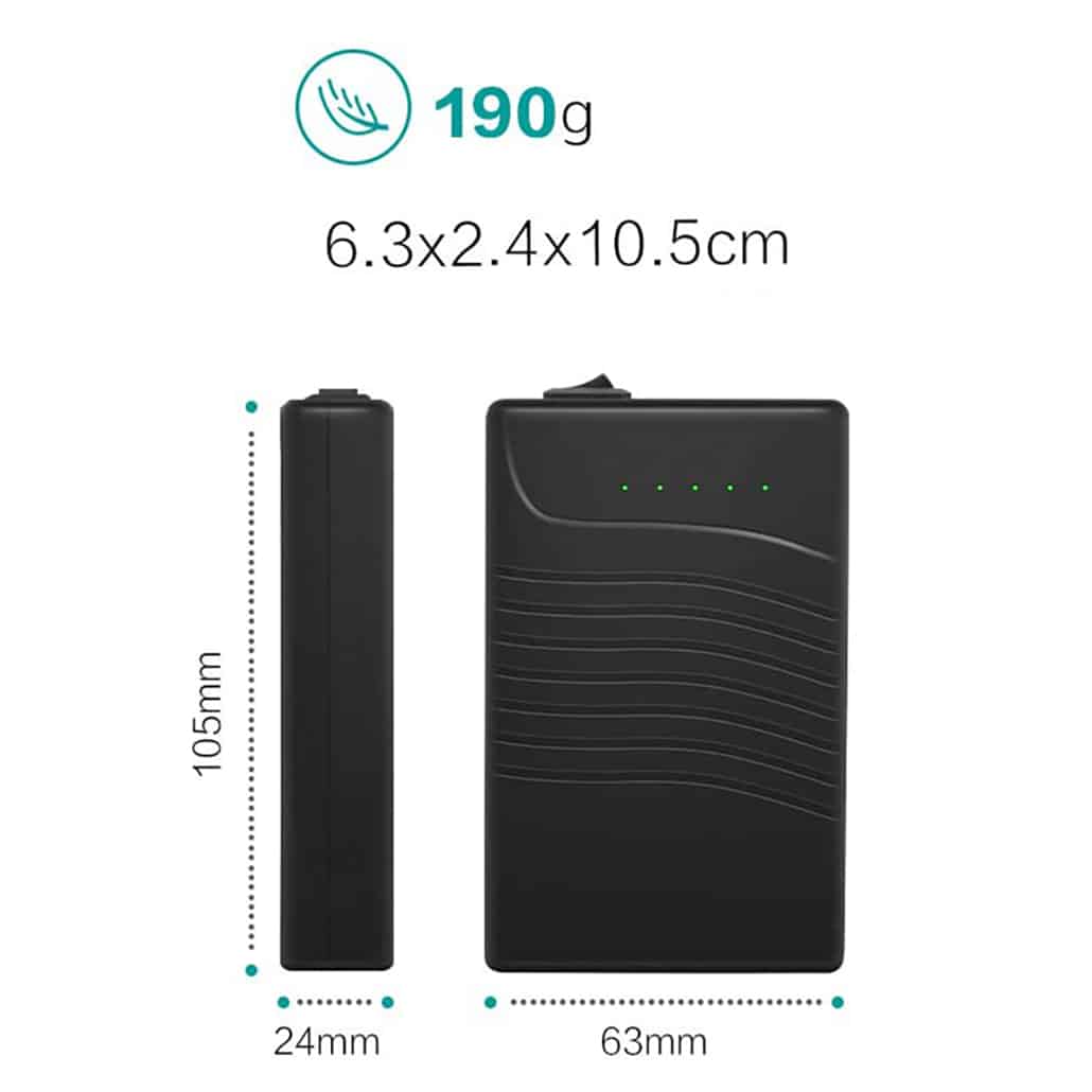 TalentCell Mini USV UPS YB1203000 3000mAh 12V DC USB mit Ladegerät - Air2Go